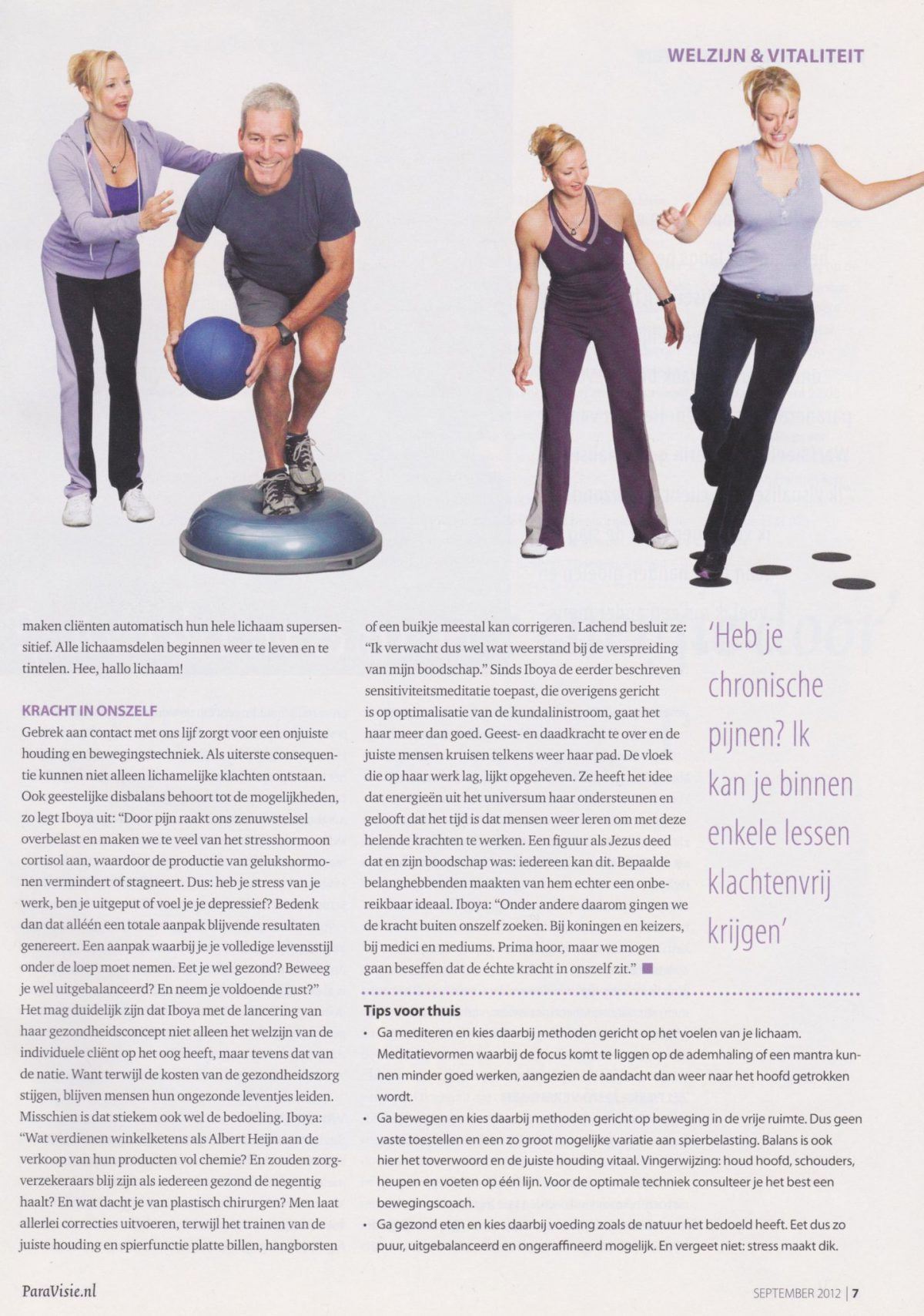 Paravisie “Gezondheid begint met de juiste houding” | Iboya Training ...